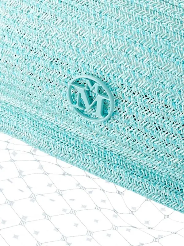 MAISON MICHEL Bonnie Veil-detail Beret - Blue