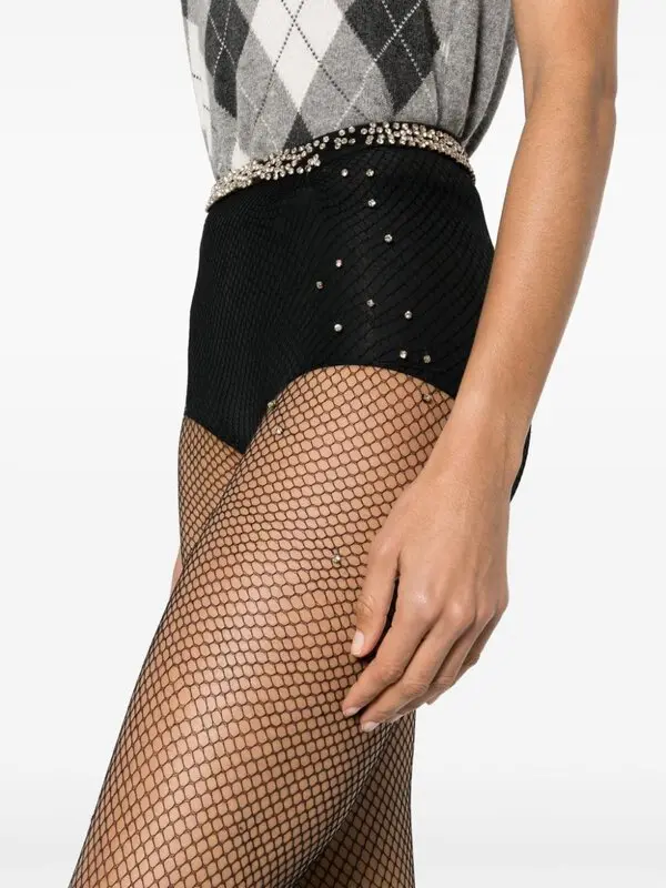 MAISON MARGIELA Rhinestone-embellished Mesh Leggings