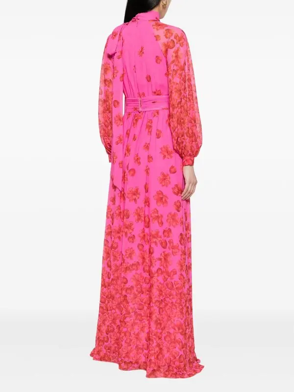 Sachin & Babi Vera Floral-print Chiffon Gown - Pink