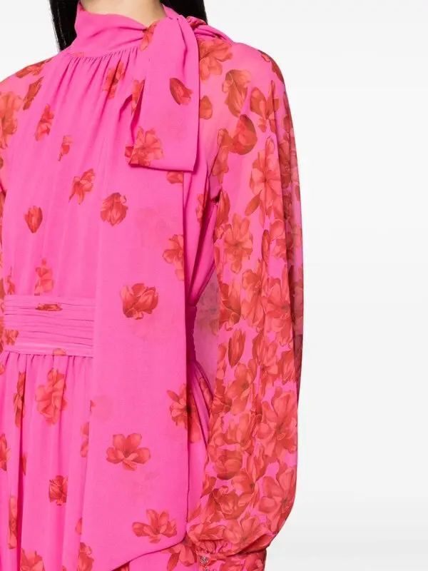 Sachin & Babi Vera Floral-print Chiffon Gown - Pink