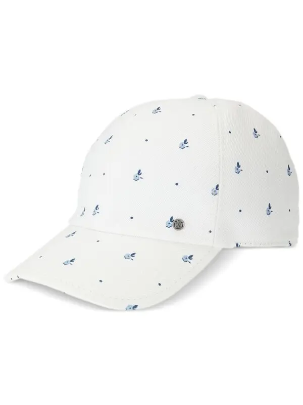 MAISON MICHEL Floral-print Cap - White
