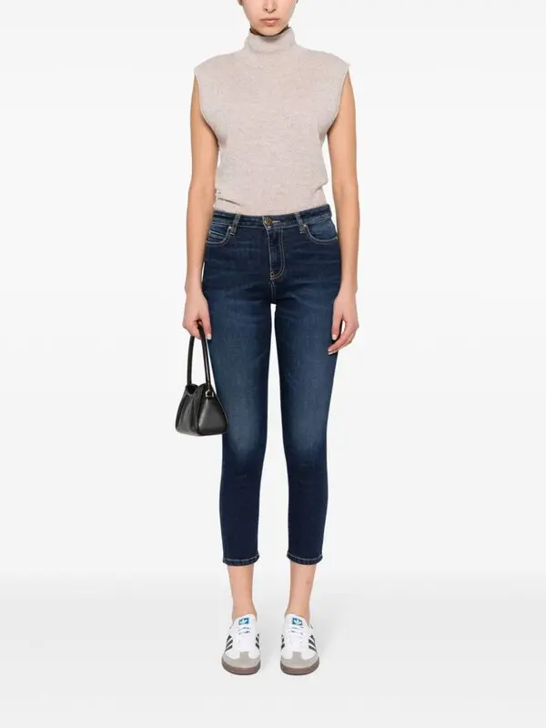 Pinko Love Birds Appliqué Denim Jeans