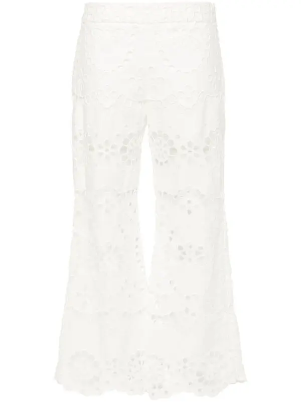 Zimmermann Lexi Broderie Anglaise Trousers - White