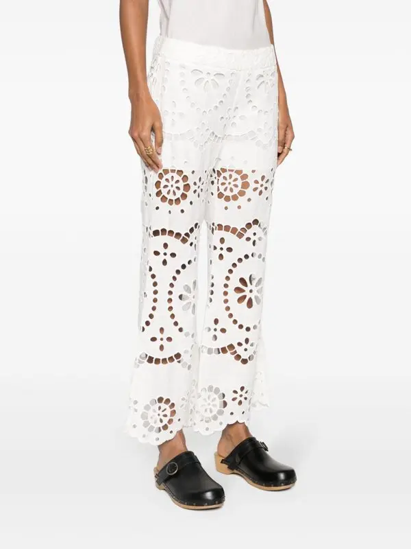 Zimmermann Lexi Broderie Anglaise Trousers - White