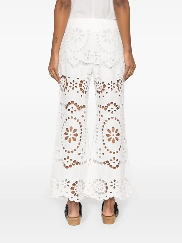 Zimmermann Lexi Broderie Anglaise Trousers - White