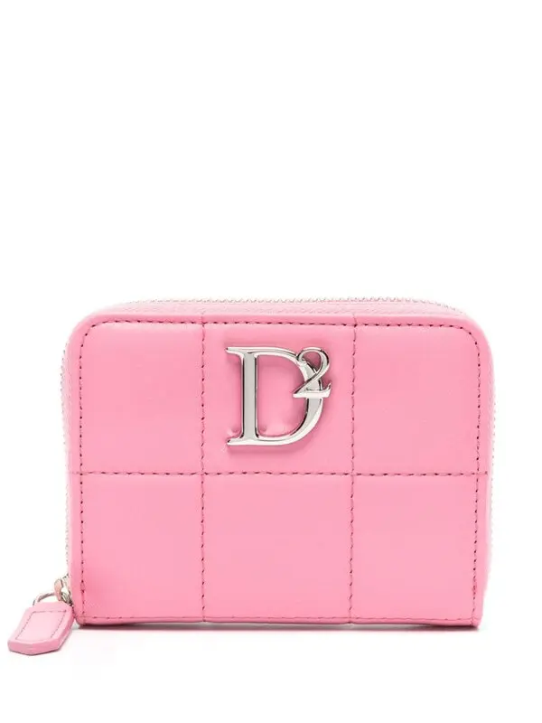 Dsquared2 Logo-plaque Quilted Wallet - Pink