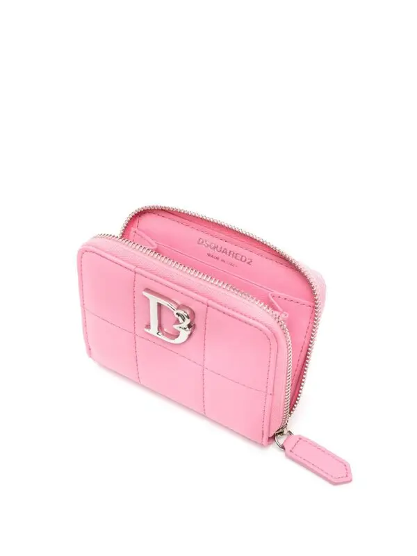Dsquared2 Logo-plaque Quilted Wallet - Pink
