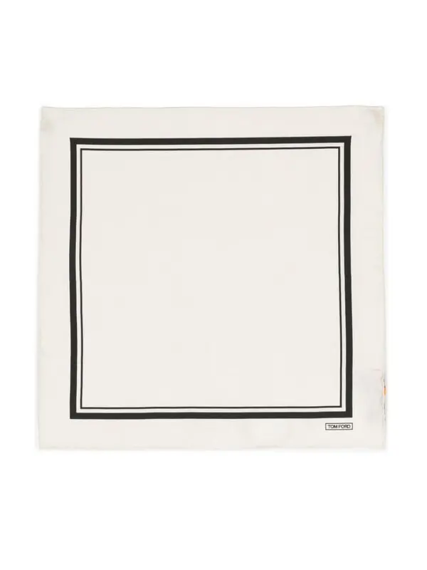 TOM FORD Square-print Pocket Scarf - Neutrals