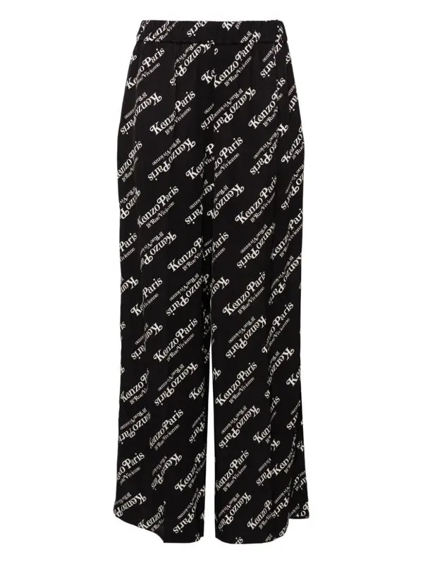 Kenzo Logo-print Pajama Pants - Black