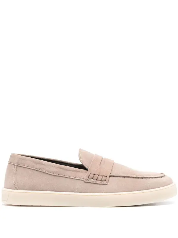 Canali Suede Slip-on Loafers - Neutrals