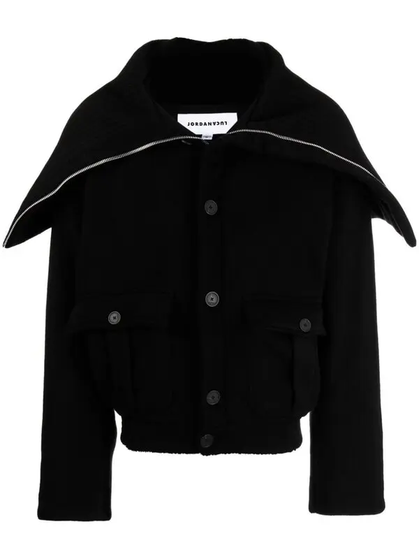 JORDANLUCA Long-collar Jacket - Black