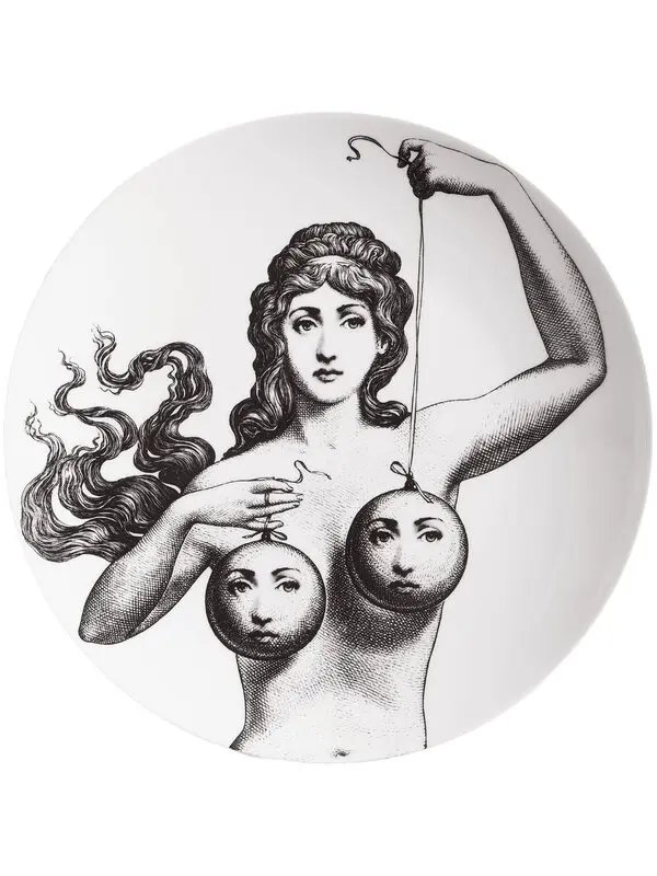 FORNASETTI Tema E Variazioni N.182 Wall Plate - Black