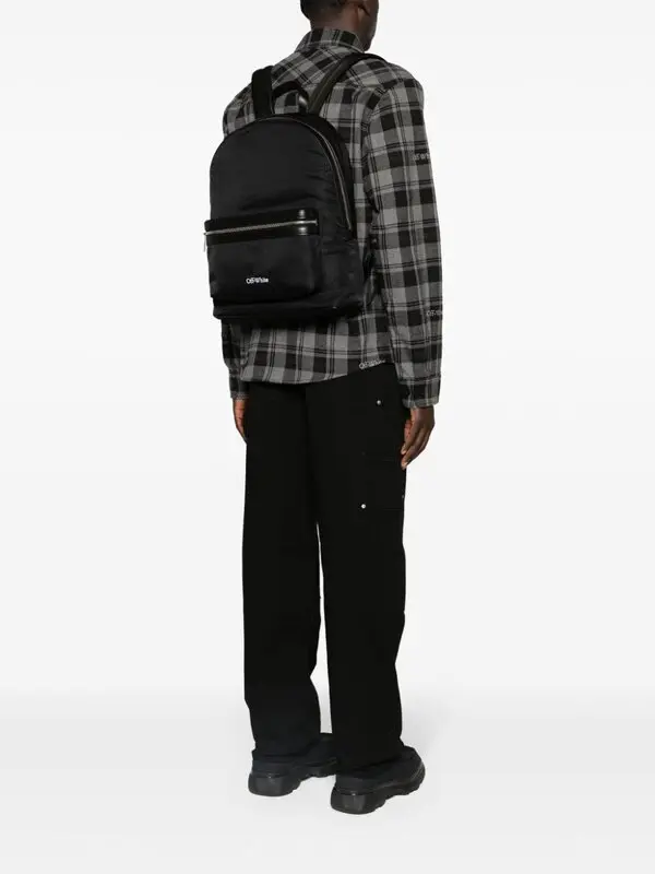 Off-White Embroidered Logo Backpack