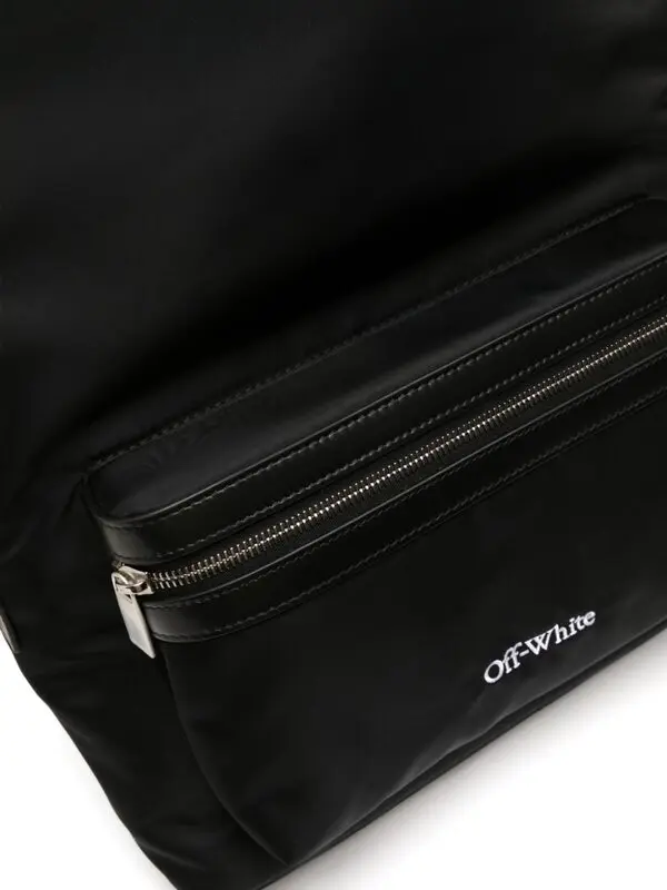 Off-White Embroidered Logo Backpack