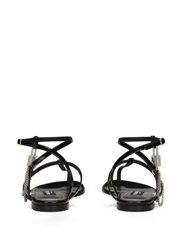 Dolce & Gabbana Padlock Patent-leather Sandals