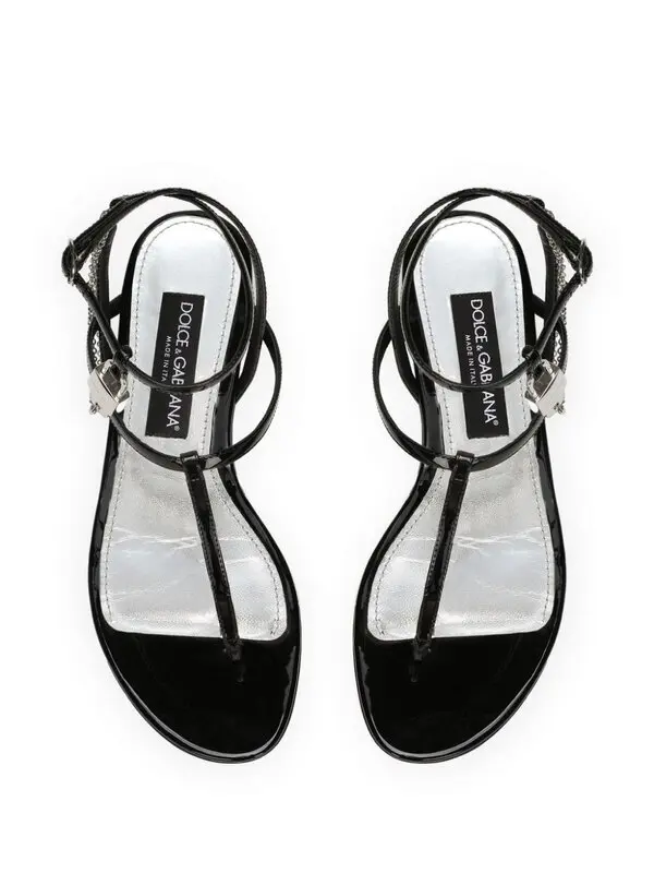 Dolce & Gabbana Padlock Patent-leather Sandals