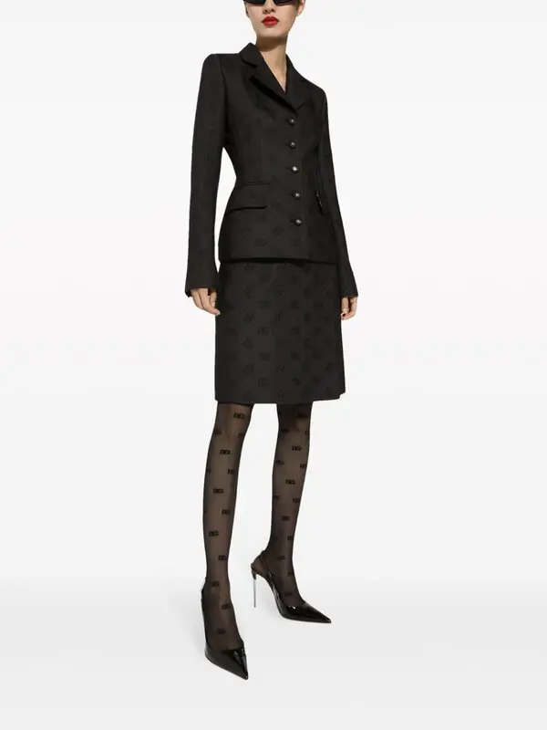 Dolce & Gabbana Logo-jacquard Blazer - Black