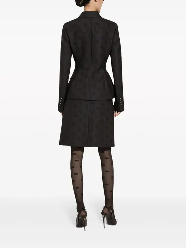 Dolce & Gabbana Logo-jacquard Blazer - Black