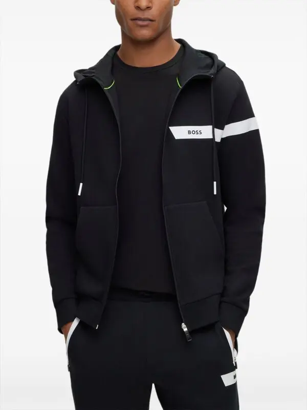 BOSS Logo Stripe-print Hoodie