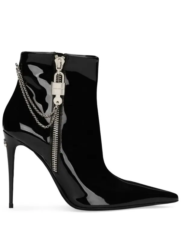 Dolce & Gabbana 105mm Patent Ankle Boots