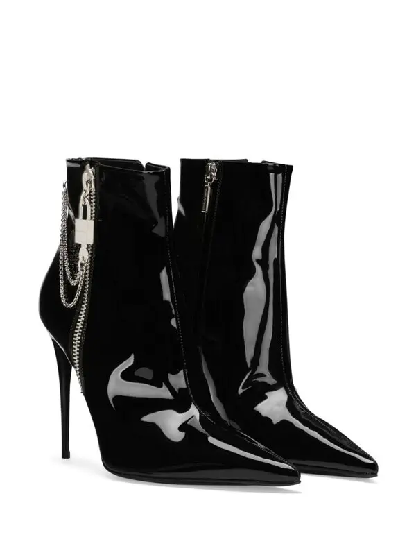Dolce & Gabbana 105mm Patent Ankle Boots
