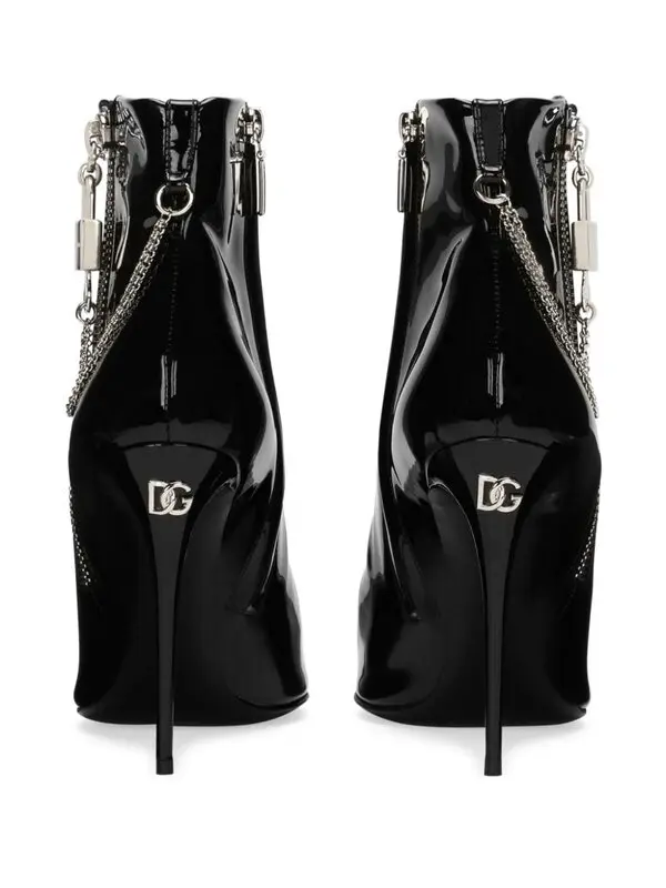 Dolce & Gabbana 105mm Patent Ankle Boots