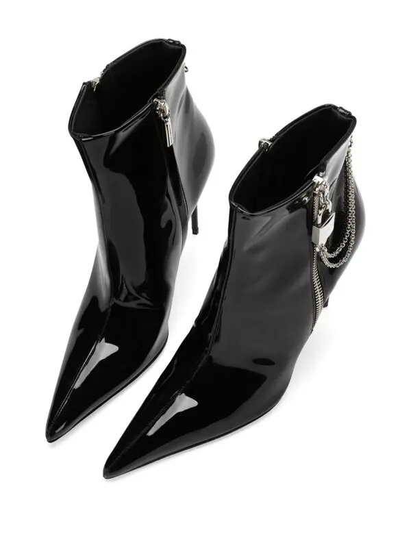Dolce & Gabbana 105mm Patent Ankle Boots
