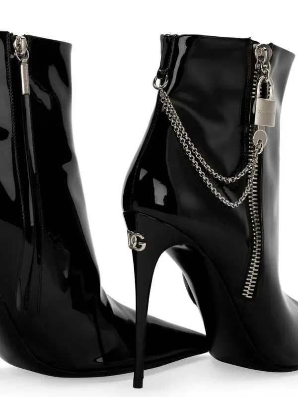 Dolce & Gabbana 105mm Patent Ankle Boots