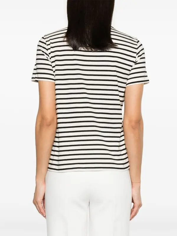 MSGM Striped Logo T-shirt