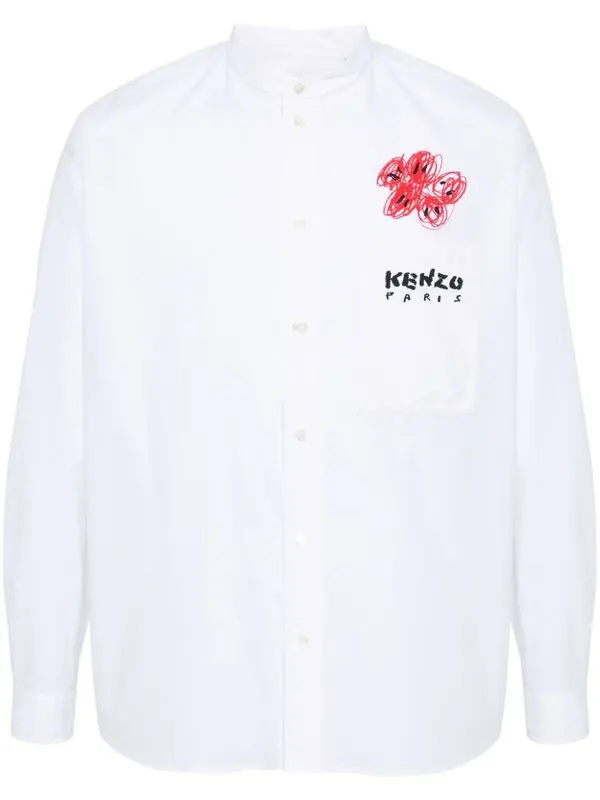 Kenzo Drawn Varsity Cotton Shirt