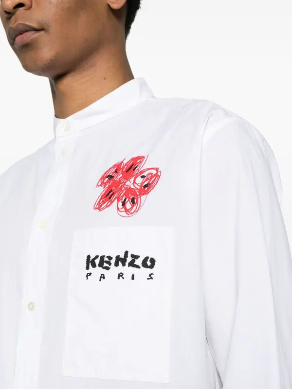 Kenzo Drawn Varsity Cotton Shirt