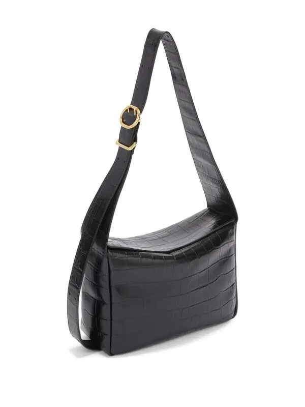JIL SANDER Crocodile-embossed Leather Crossbody Bag