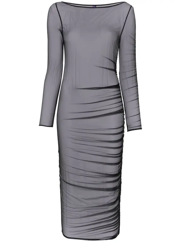 MAISON CLOSE Nuit Fauve Long-sleeve Midi Dress