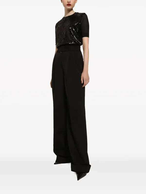 Dolce & Gabbana Pleated Wide-leg Trousers