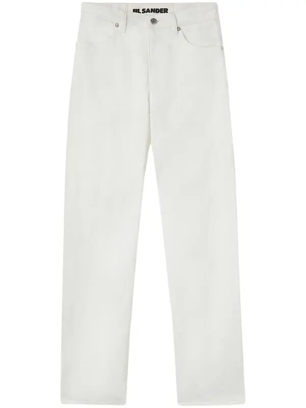 JIL SANDER Cropped Straight-leg Jeans - White