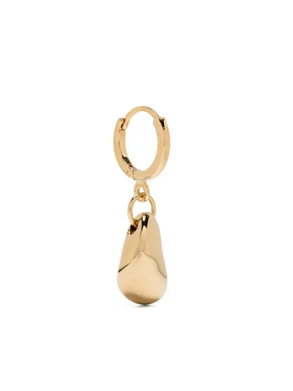 Isabel Marant Étoile Tone Polished Huggie Hoop Earring With Pendant - Gold