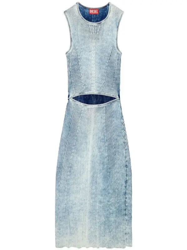 Diesel M-Taryn Ribbed Midi Dress In Blue - 27% Off | Editorialist