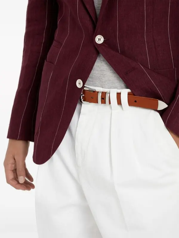 Brunello Cucinelli Woven Leather Belt
