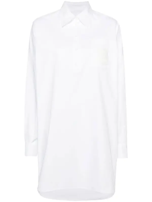 Moschino Logo-patch Cotton Shirtdress