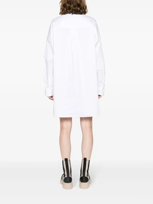 Moschino Logo-patch Cotton Shirtdress