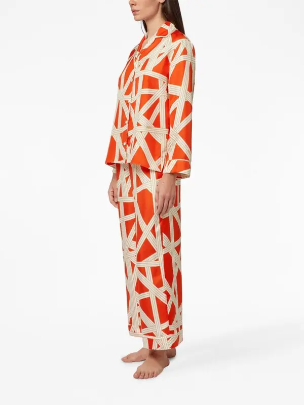 Missoni Graphic-print Silk Pajama Set