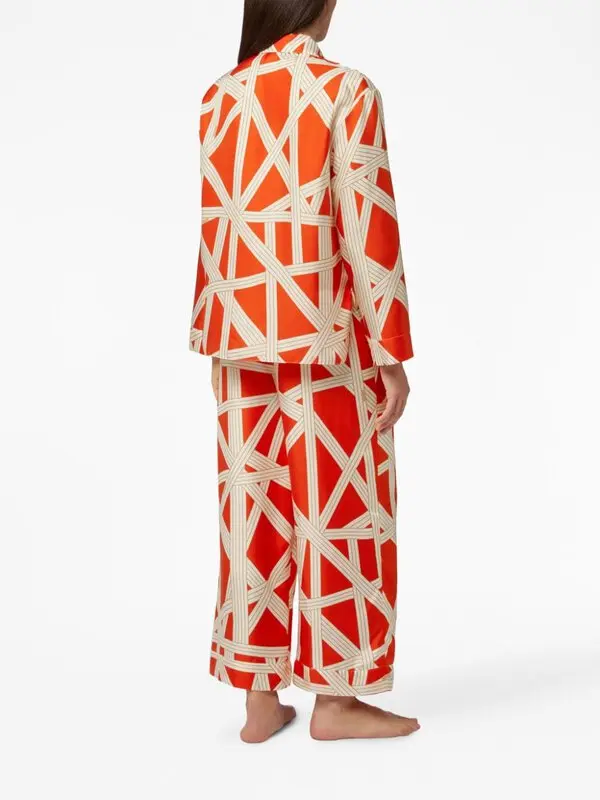 Missoni Graphic-print Silk Pajama Set