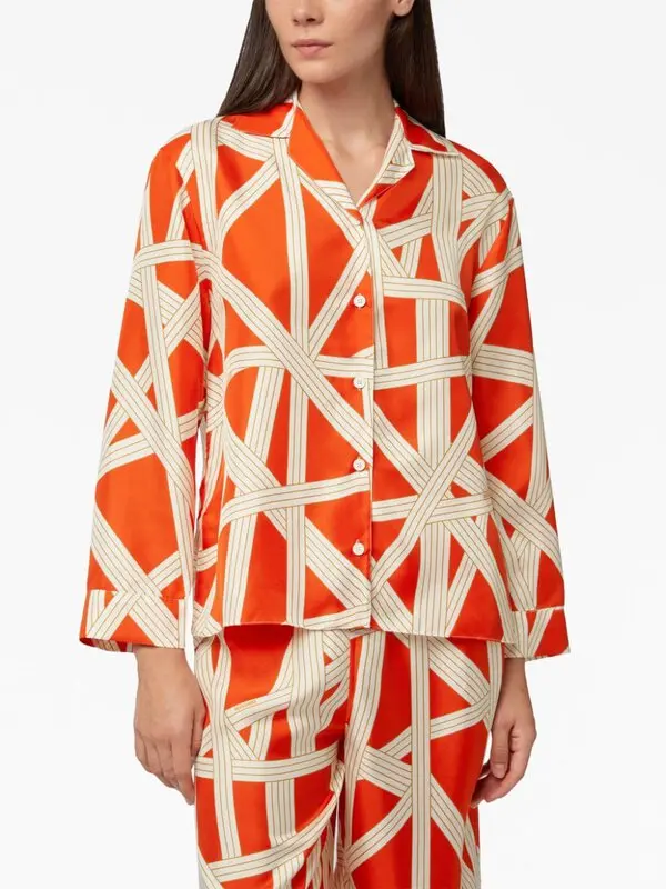 Missoni Graphic-print Silk Pajama Set