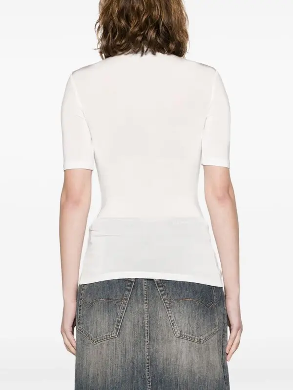 Off-White Logo-print High-neck T-shirt - White