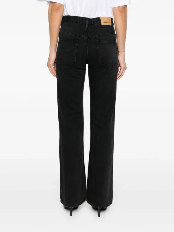 Isabel Marant Étoile Belvira High-rise Bootcut Jeans - Black