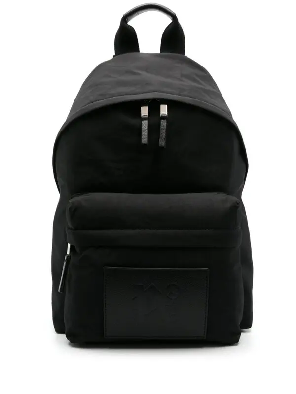Palm Angels Logo-debossed Zipped Backpack - Black