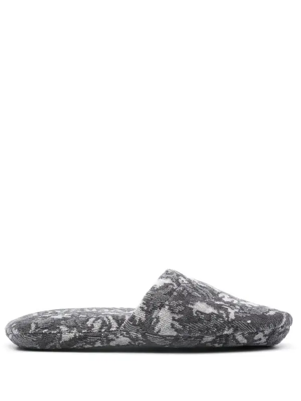 Versace Jacquard Slippers - Grey