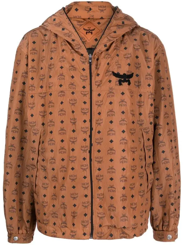 Mcm Monogram-print Hooded Jacket