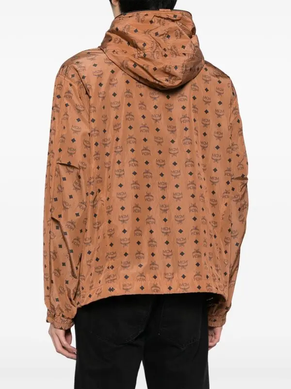 Mcm Monogram-print Hooded Jacket