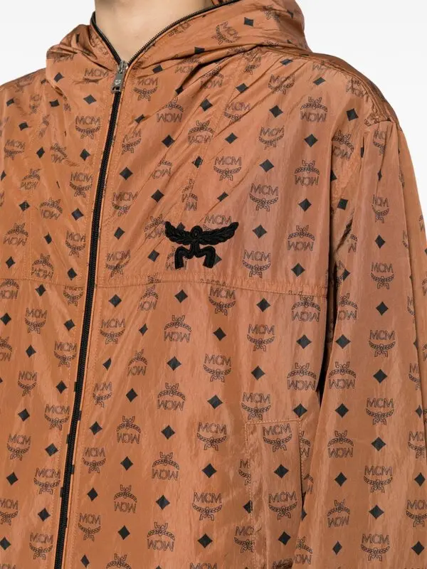 Mcm Monogram-print Hooded Jacket